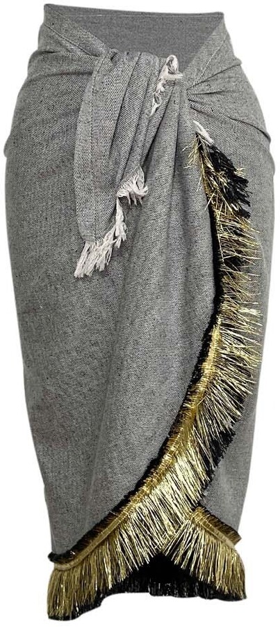 Alejandra Raw Project - Pareo Stella Grey - ShopStyle Skirts