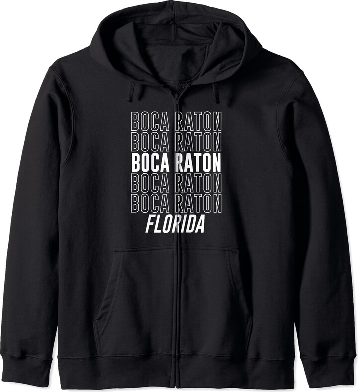 Florida City Retro Stacked Font Retro Boca Raton Florida City Stacked ...