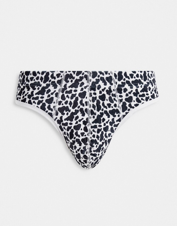 ASOS DESIGN jock strap in velour cow print - ShopStyle Briefs