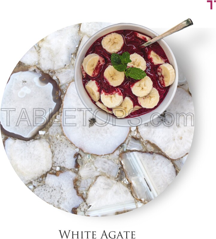 Etsy White Agate Slab Semi Precious Table Top, Kitchen Counter-Top ...