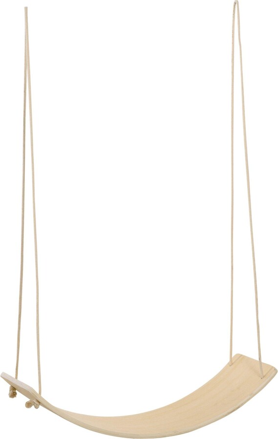 HOMCOM Wood Wobble Board with Ropes, Baby Rocker Balance Board Kids ...