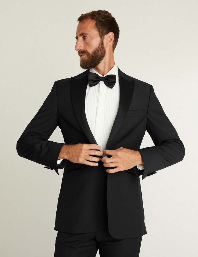 Jaeger Tailored Fit Pure Wool Tuxedo Jacket - ShopStyle