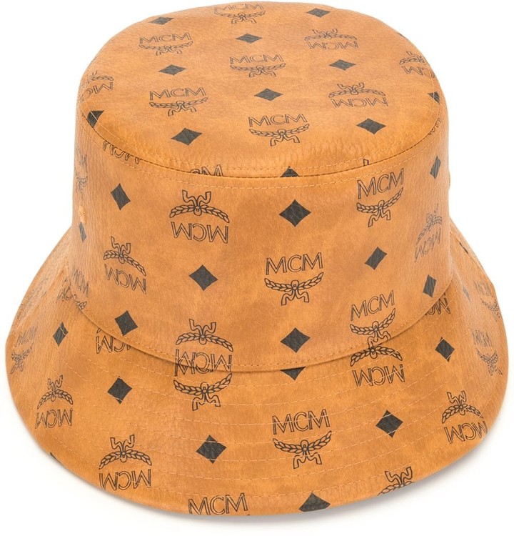 MCM All Over Logo Print Bucket Hat - ShopStyle