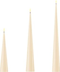 TUSKcollection Cone Shaped Led Candles Sizes Available MEDIUM 28CM ...