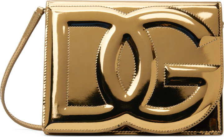 Dolce & Gabbana Gold 'DG' Logo Crossbody Bag - ShopStyle