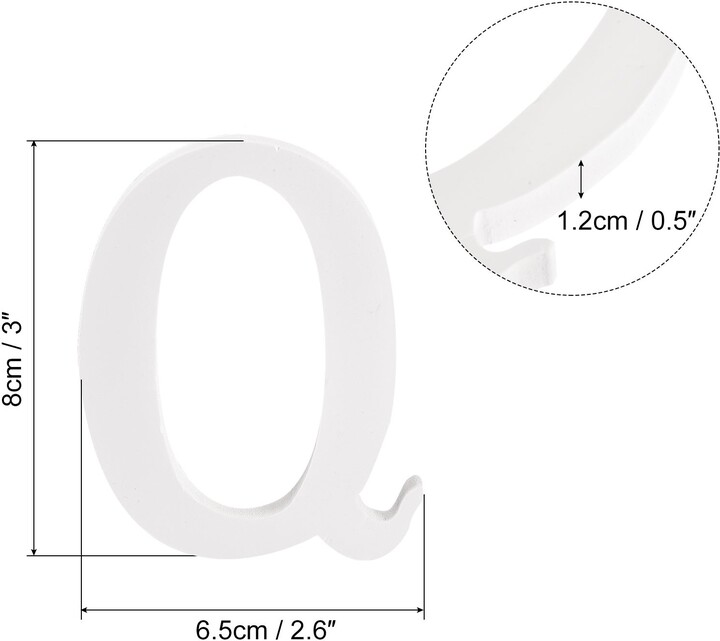 Unique Bargains White Wood Letters 3 Inch, Wood Letters A-Z for DIY ...