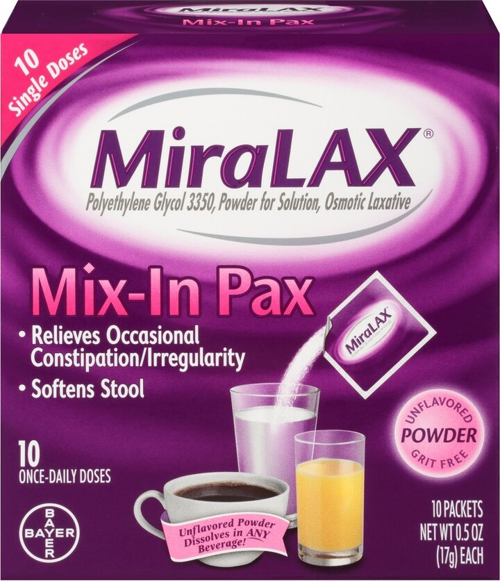 Miralax Mix-In Pax Laxative Single Dose Packets - 10ct - ShopStyle Skin ...