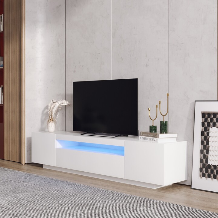 TiramisuBest Modern 57-inch TV Stand with 12 Color LEDs - ShopStyle