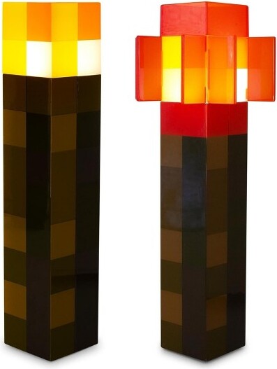 Toynk Ukonic Minecraft 2-Piece Nightlight Bundle | Torch and Redstone ...