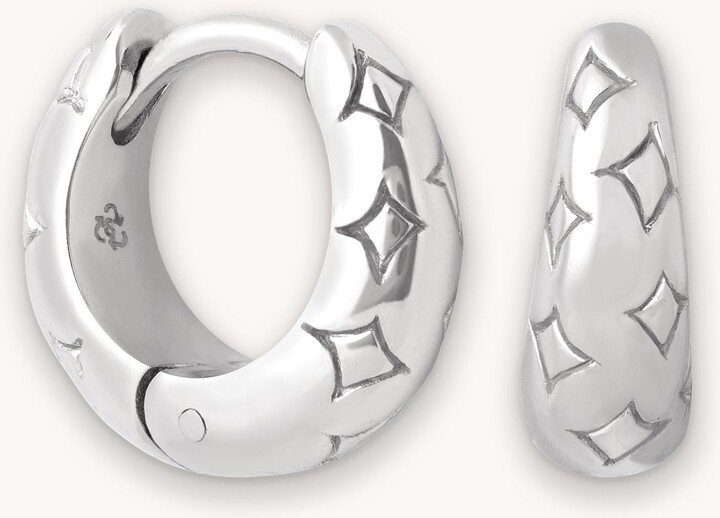 Astrid & Miyu Cosmic Star Graduated Huggies in Silver - ShopStyle Earrings