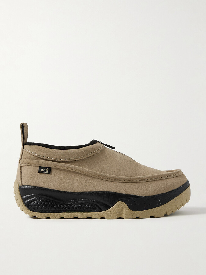 Nike Acg Izy Rubber-trimmed Suede Sneakers - Neutrals - ShopStyle