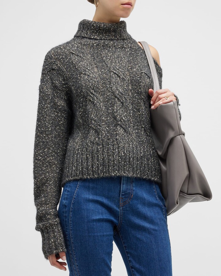 Veronica Beard Selleck Metallic Turtleneck Sweater - ShopStyle