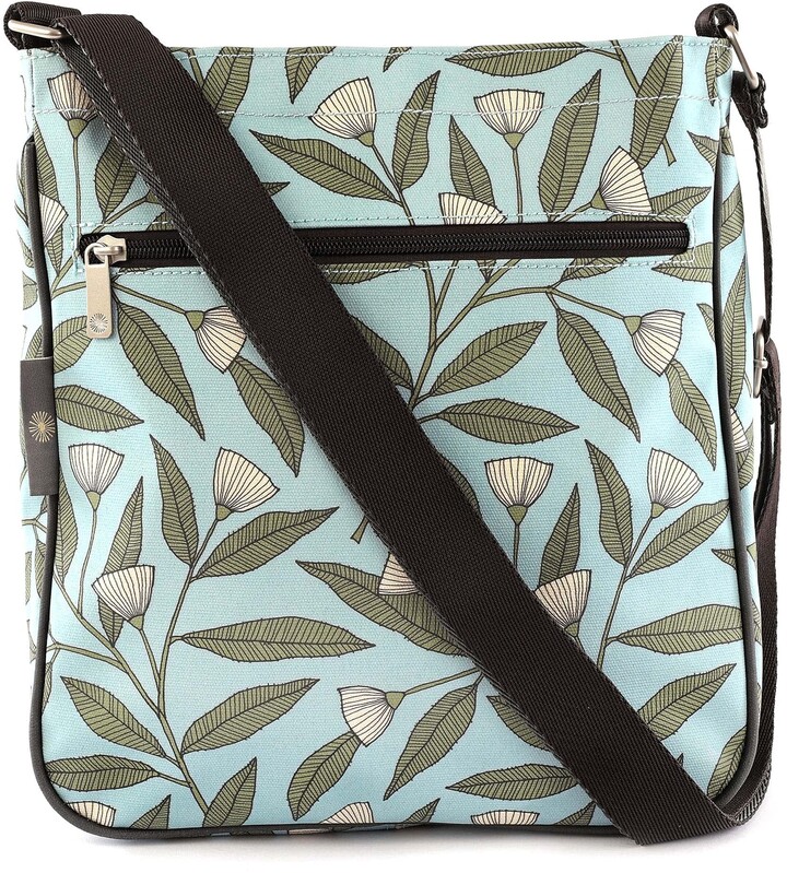 Nicky James Green Leaves Crossbody Bag · Green Floral Pattern · roomy ...