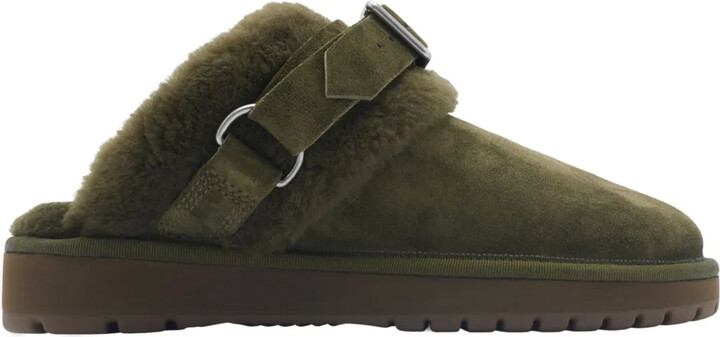 Burberry Chubby calf suede mules - ShopStyle