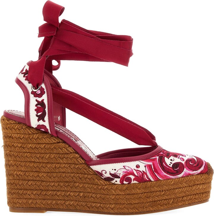 Dolce & Gabbana Brocade Fabric Wedge - ShopStyle