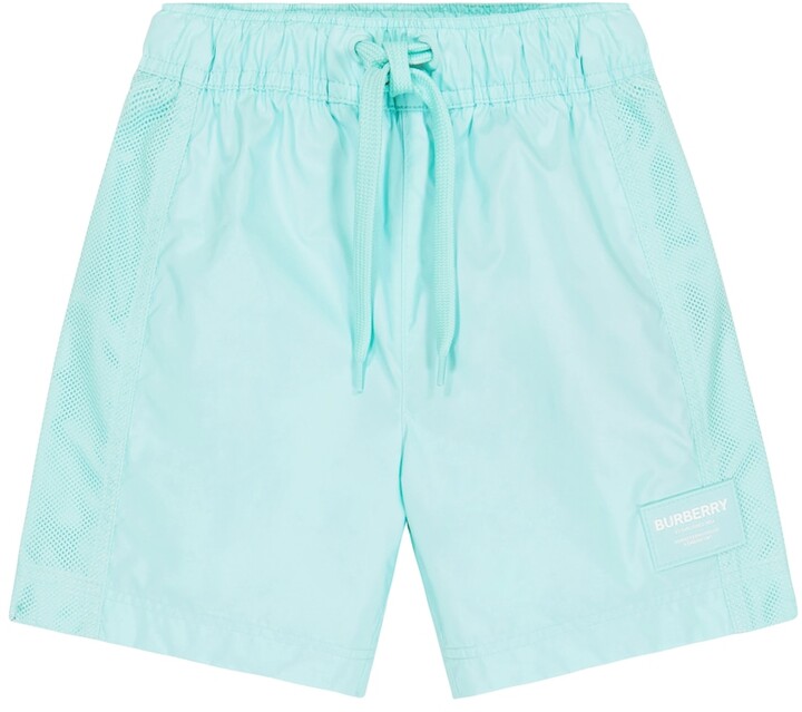Burberry Children Horseferry mesh-paneled swim trunks - ShopStyle
