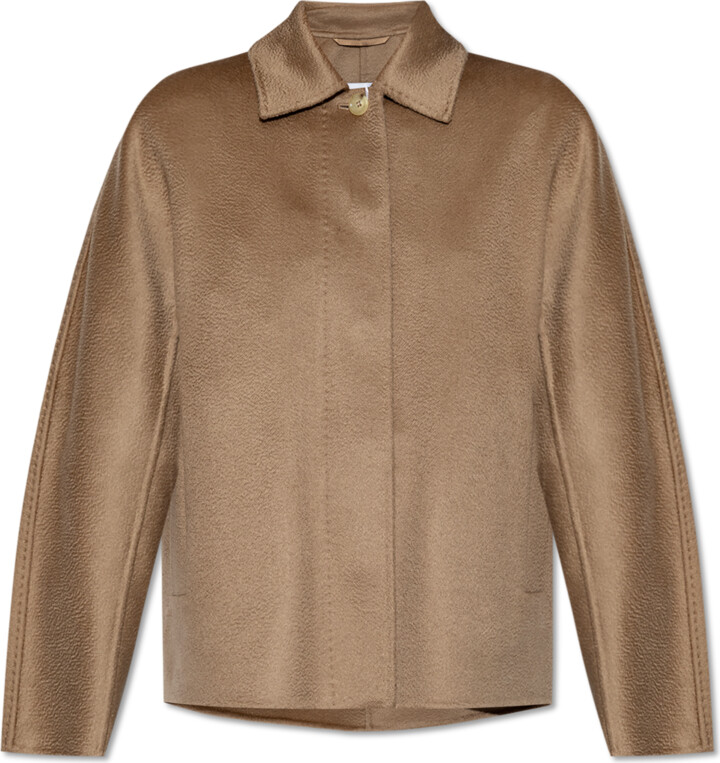Max Mara Short Coat `Midas`, , - Beige - ShopStyle
