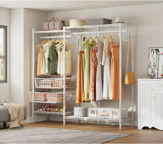 Rebrilliant Aurohom Clothing Rack Heavy Duty Clothes Rack DIY Free ...