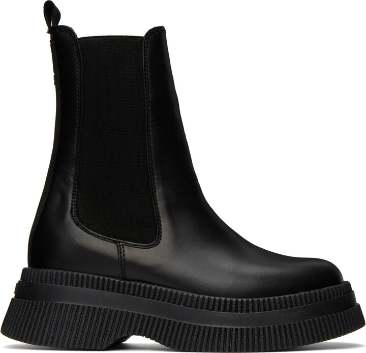 Ganni Black Creepers Boots - ShopStyle