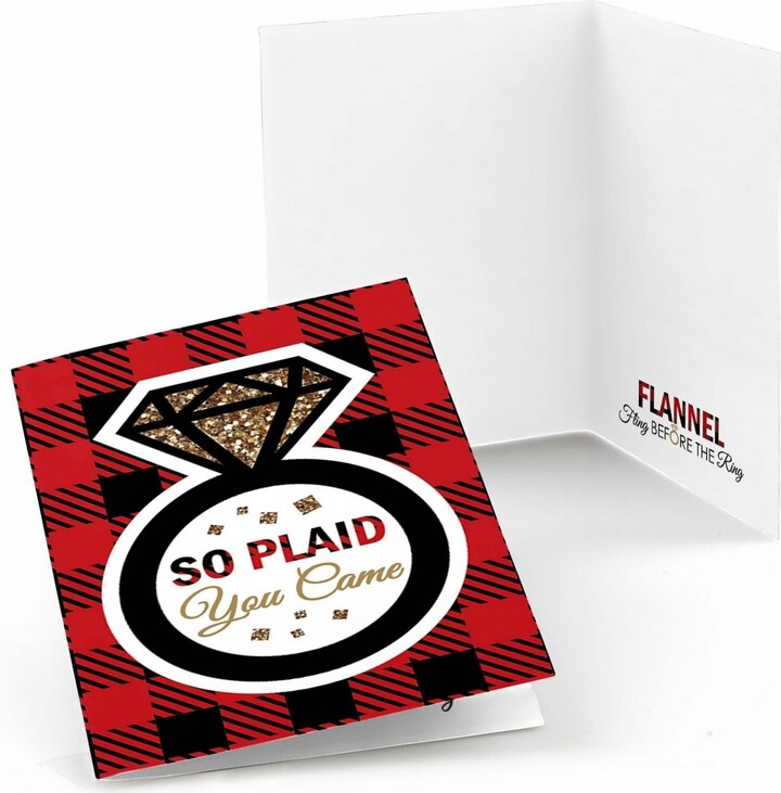 Big Dot of Happiness Flannel Fling Before the Ring - Buffalo Plaid ...