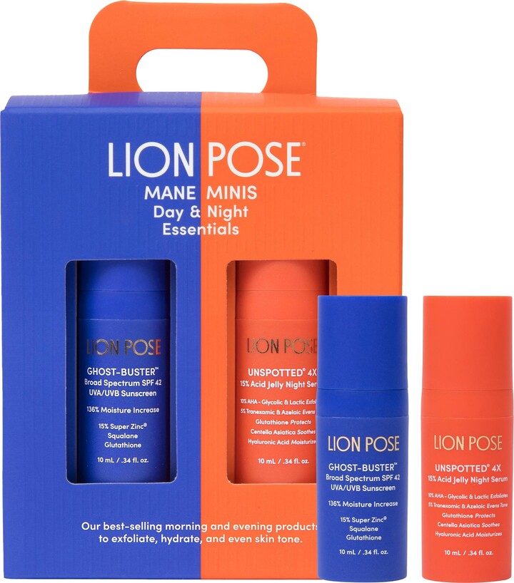Lion Pose Mane Mini Day & Night Set with SPF & AHA - ShopStyle Makeup