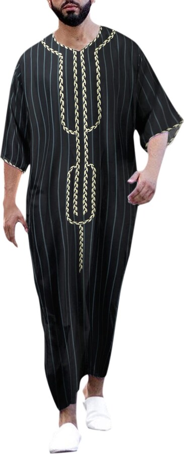 Generic Muslim Clothing Men's Arab Robe Kaftan Long Arabic Islamic ...