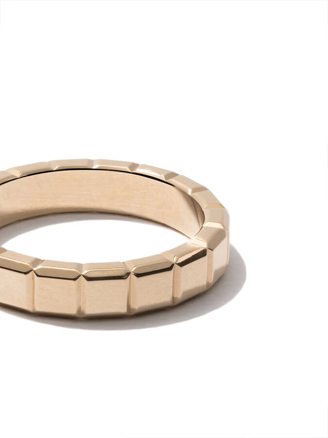 Chopard 18kt yellow gold Ice Cube diamond ring - ShopStyle