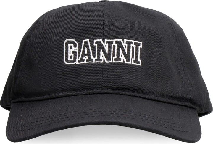 Ganni Logo Baseball Cap - ShopStyle Hats