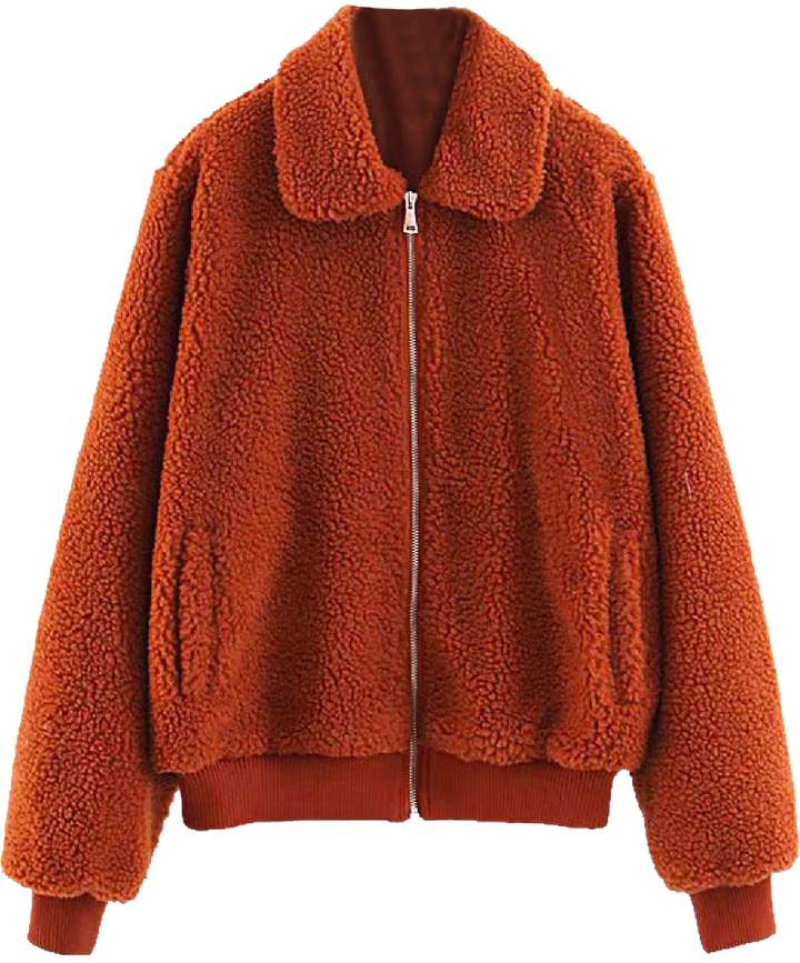 Goodnight Macaroon 'Shantae' Brown Fleece Teddy Bear Jacket - ShopStyle