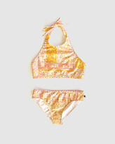 Bon + Co Girl's Yellow Bikini Set - Libertie Halter Crop Bikini Set ...