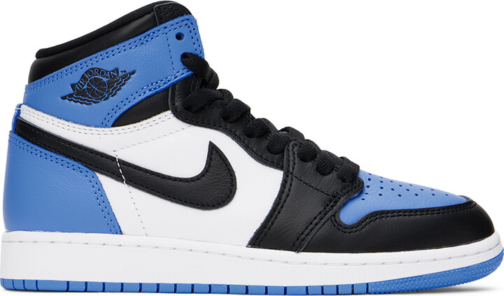 Nike Jordan Kids Blue Air Jordan 1 High OG Big Kids Sneakers ...