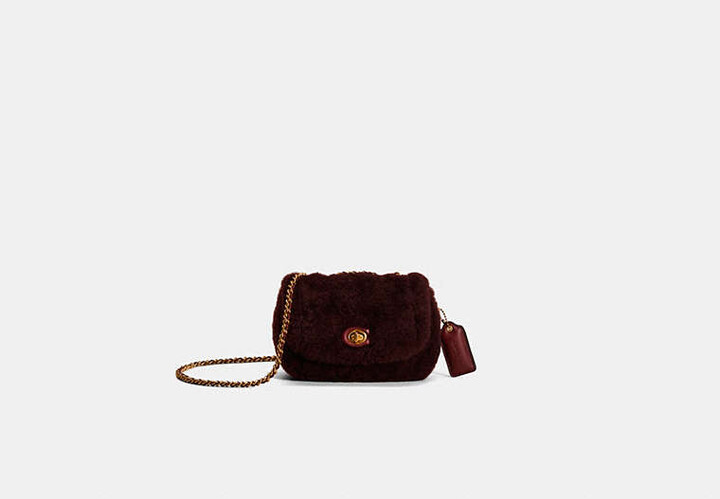 Coach Restored Pillow Madison Shoulder Bag 18 In Shearling With ...