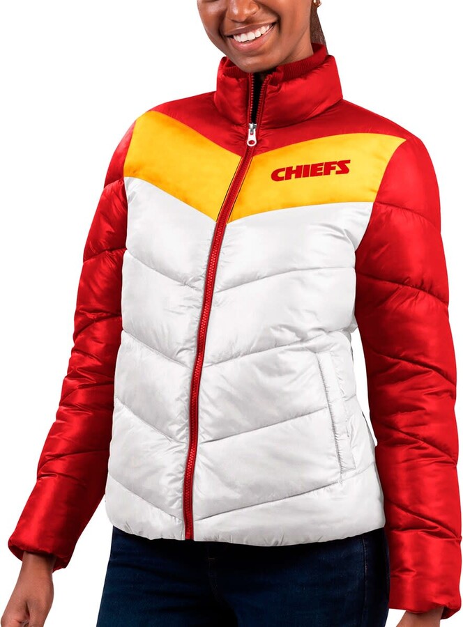 Women's G-III 4Her by Carl Banks White/Red Kansas City Chiefs New Star ...