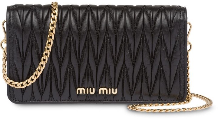 Miu Miu Matelasse leather mini bag - ShopStyle