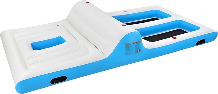Slickblue Floating 4 Person Inflatable Lounge Raft with 130W Electric ...