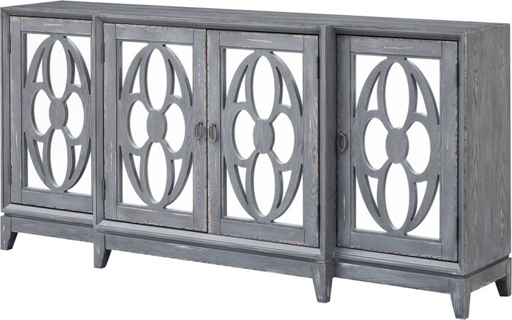 Treasure Trove Accents Hank 4 Door Storage Credenza/Sideboard Dark ...