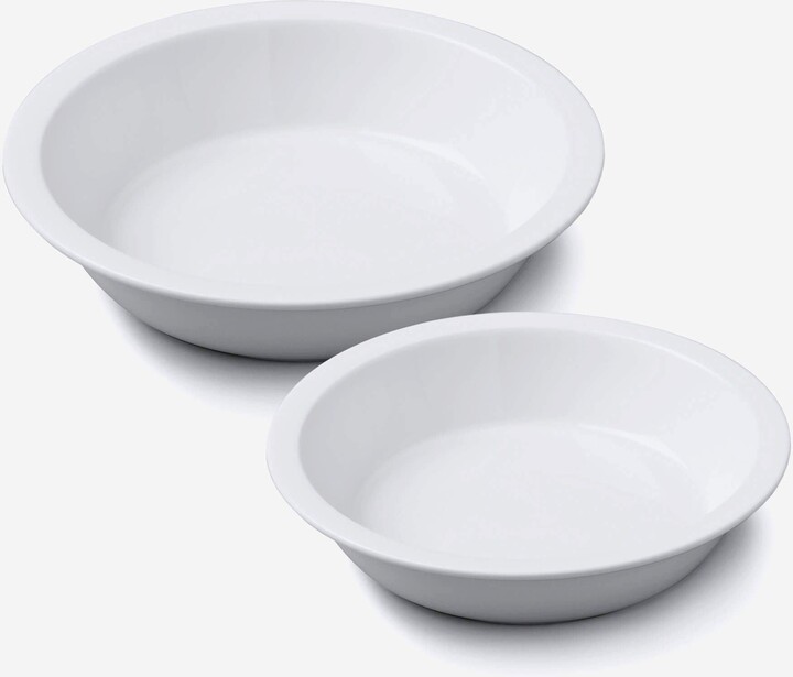 WM Bartleet & Sons Porcelain Round Straight Edge Pie Dish Set of 2 ...