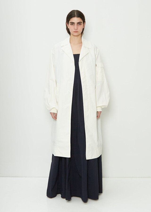 Plan C Technical Nylon Coat — Butter - ShopStyle