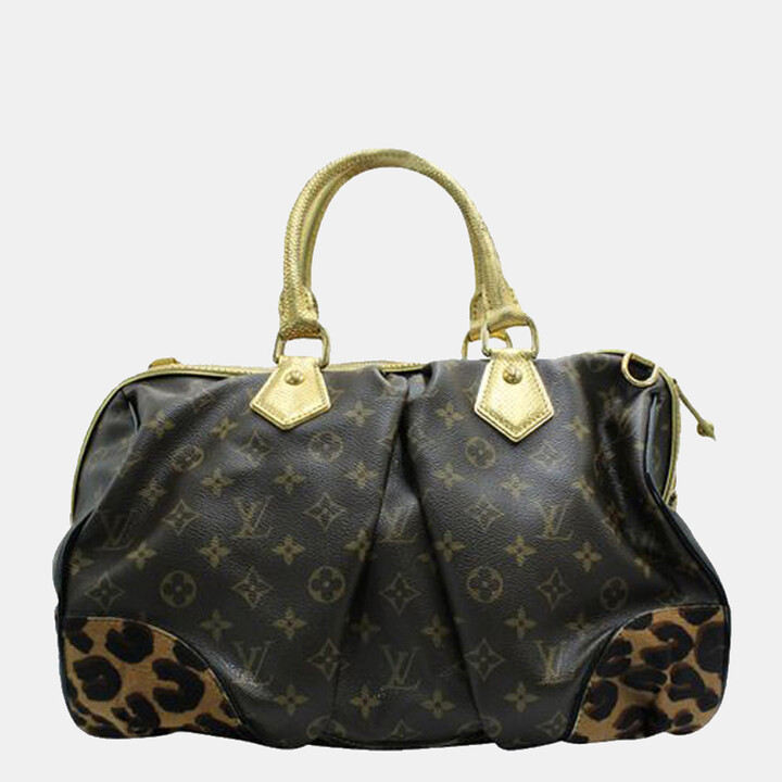 Louis Vuitton Limited Edition Monogram Canvas and Leopard Calfhair ...