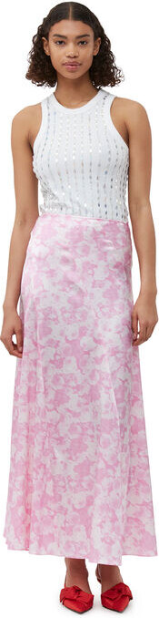 Ganni Silk Stretch Satin Maxi Skirt - ShopStyle