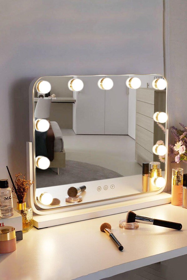 Living and Home Vanity Mirror with Lights, Bedroom Bathroom Dressing ...