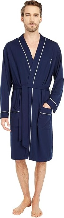 Polo Ralph Lauren Mini Terry Kimono Robe (Cruise Navy/White Piping/Pony ...