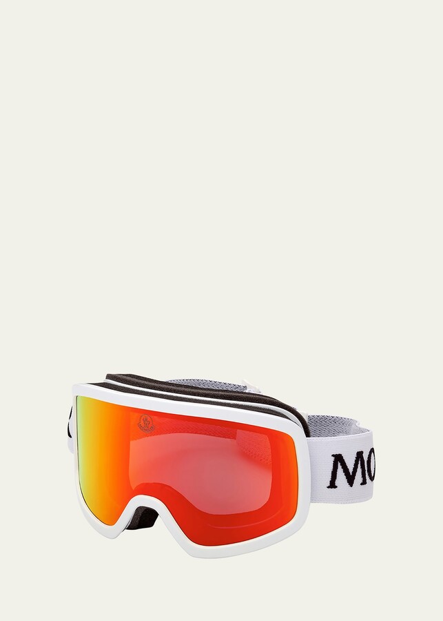 Moncler Men's ML0215 Terrabeam Mirror Lens Shield Ski Goggles ...