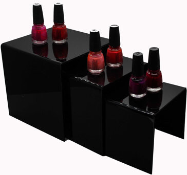 FixtureDisplays 5"6"7"Black Acrylic Display Risers - 1/8" Thick ...
