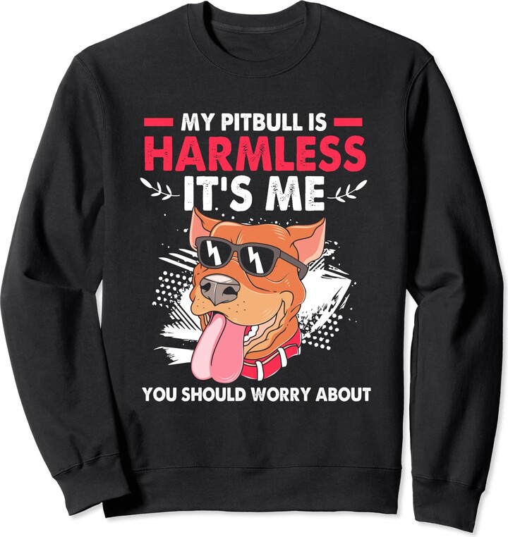 Funny Pit Bull Dog Gifts For Pitbull Owners My Pitbull Is Harmless ...