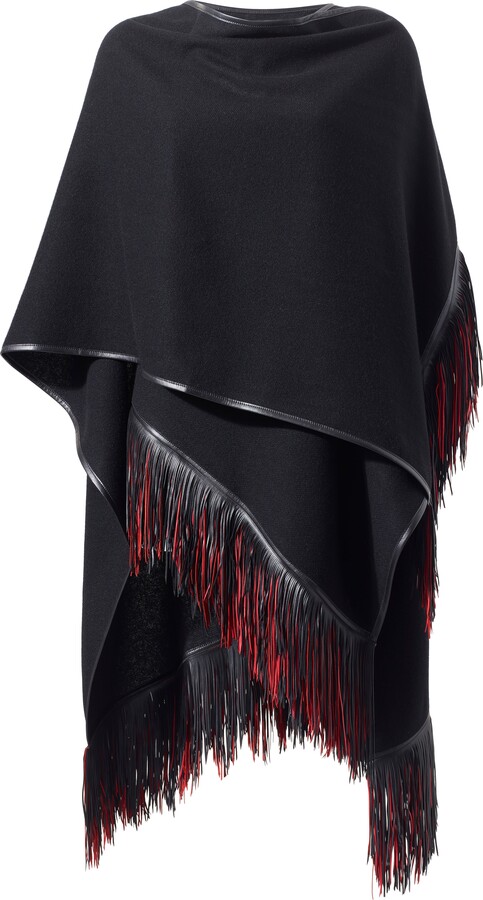 Fameed Khalique Ltd - Cashmere Cape With Multicolour Fringe - ShopStyle ...