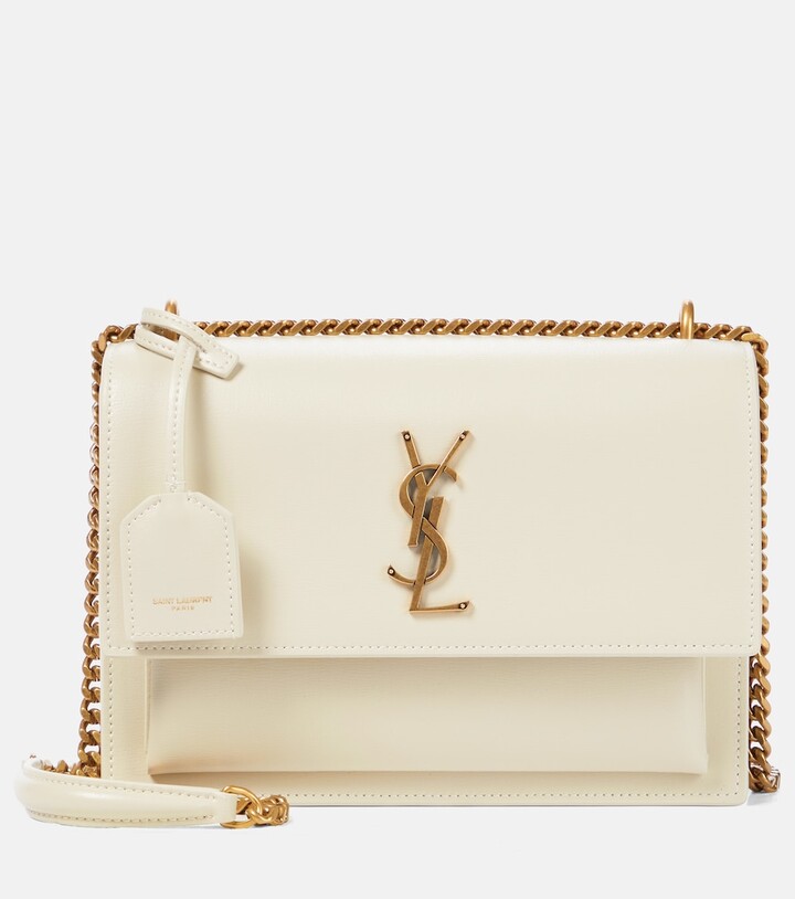 Saint Laurent Sunset Monogram Medium leather shoulder bag - ShopStyle
