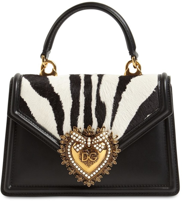 Dolce & Gabbana Mini Devotion Leather Bag W/ Pony Detail - ShopStyle