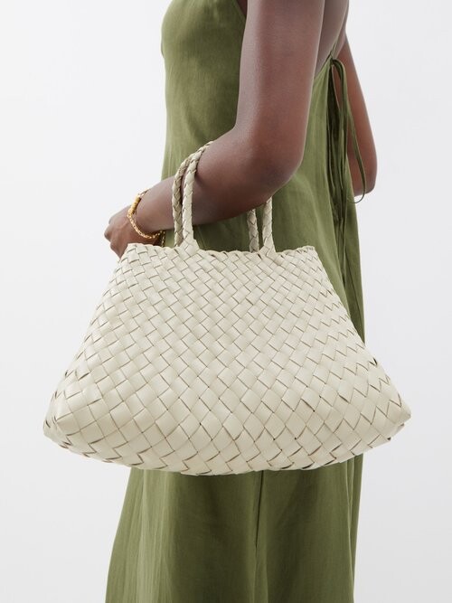 DRAGON DIFFUSION Santa Croce Small Woven-leather Tote Bag - ShopStyle