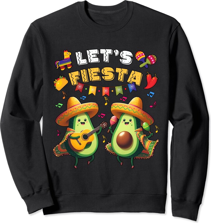 let's Fiesta Poncho Avocado Cinco de Mayo Mexican Lets Fiesta 5 De Mayo ...